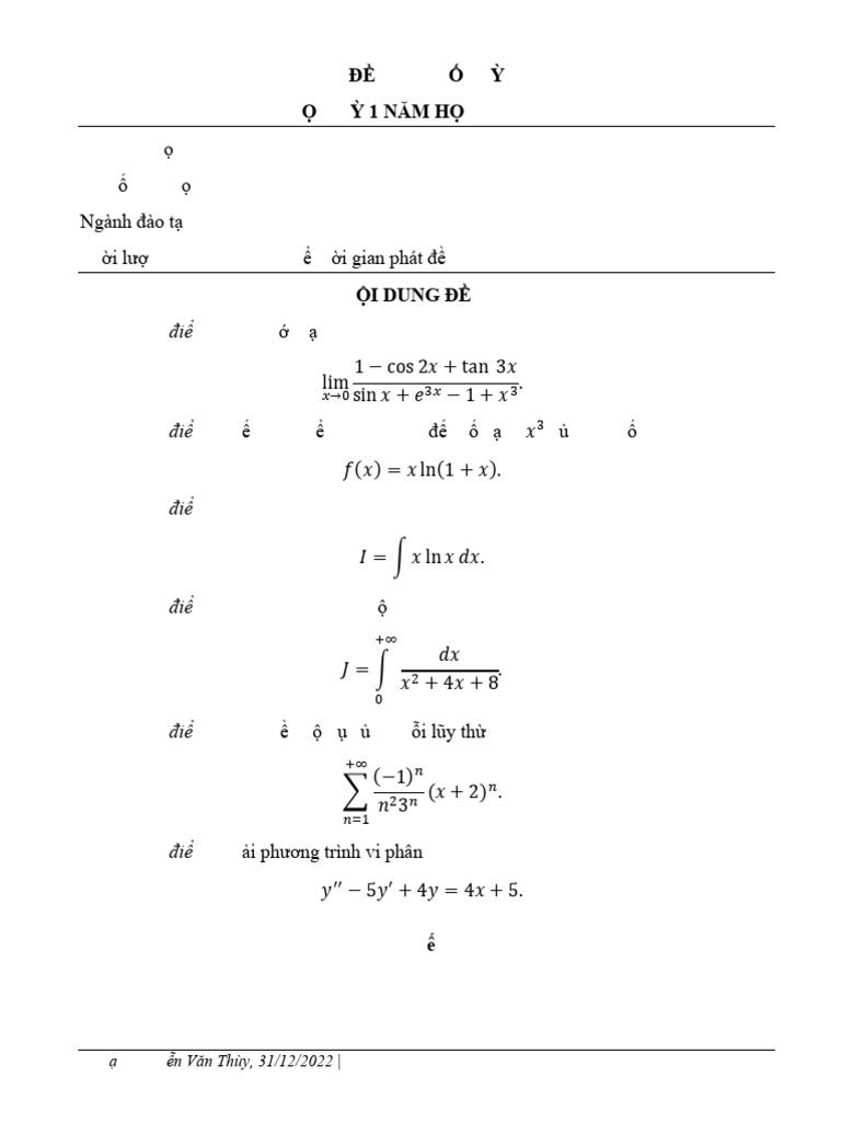 CK Toan A1 hk1 2022 2023 Stu Ca 3 CNTT | PDF