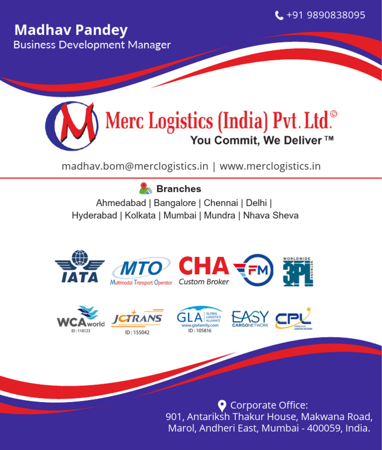 Madhav Pandey Visiting Card | PDF