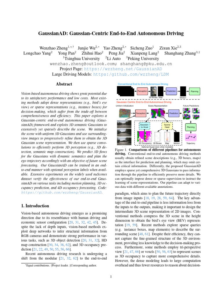 GaussianAD Gaussian-Centric End-To-End Autonomous Driving | PDF | Information | Applied Mathematics