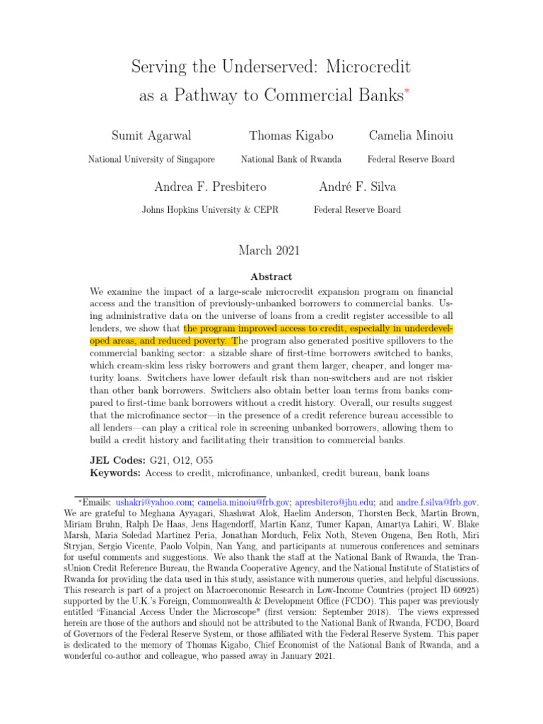 Agarwal 等 - 2023 - Serving the Underserved Microcredit as a Pathway to ...