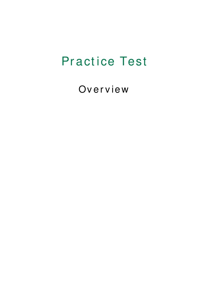 Overview Offline Practice Test | PDF | Multiple Choice | Tests