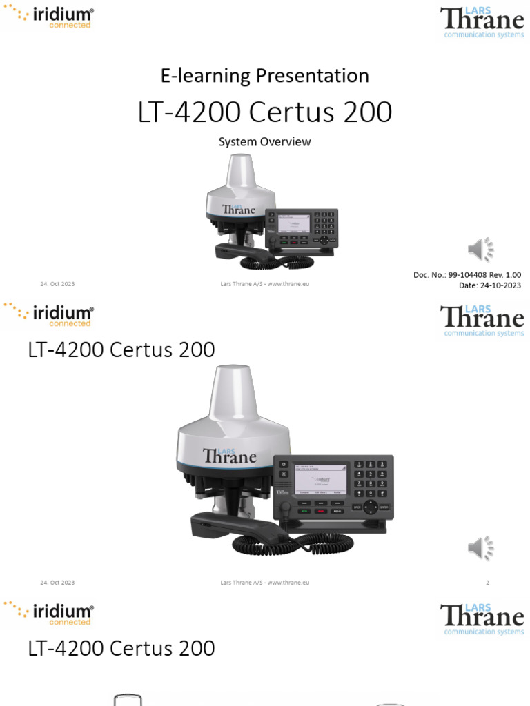 99-104408 - 1.00 E-Learning LT-4200 Certus 200 System Overview | PDF ...