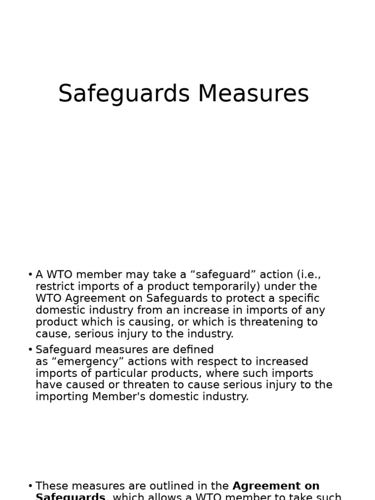 Safeguards Measures | PDF | World Trade Organization | Justice