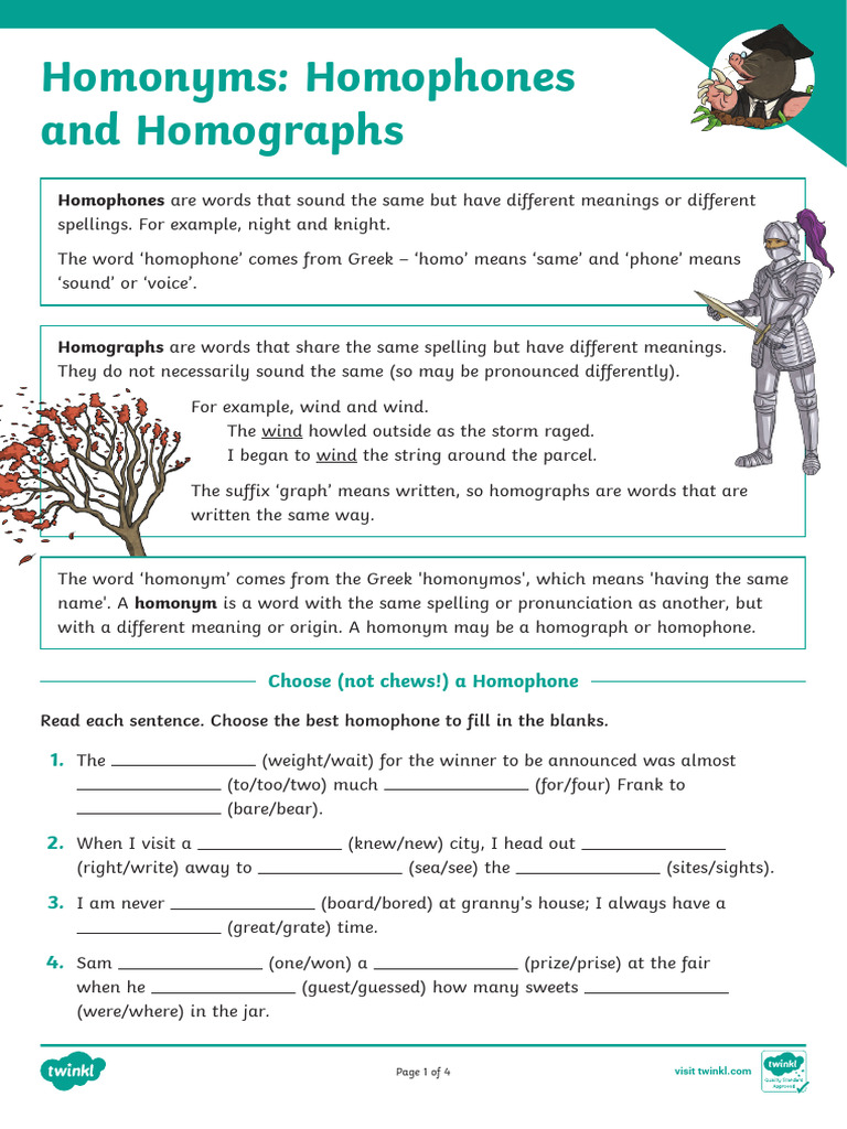 Ni l 1669042941 Homonyms Homophones and Homographs Activity Sheets Ver ...