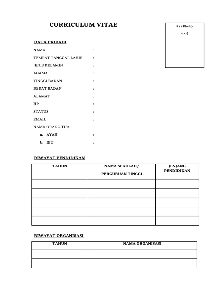 Contoh-Format-CV | PDF