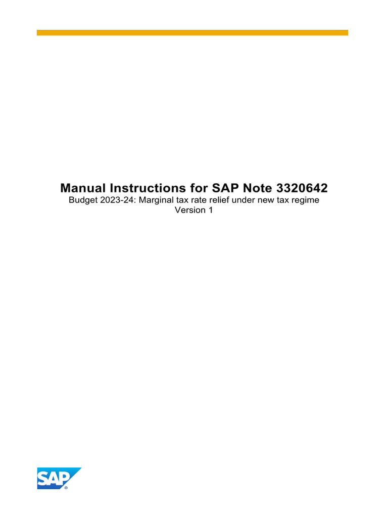 SAP Note 3569898 Instructions | PDF
