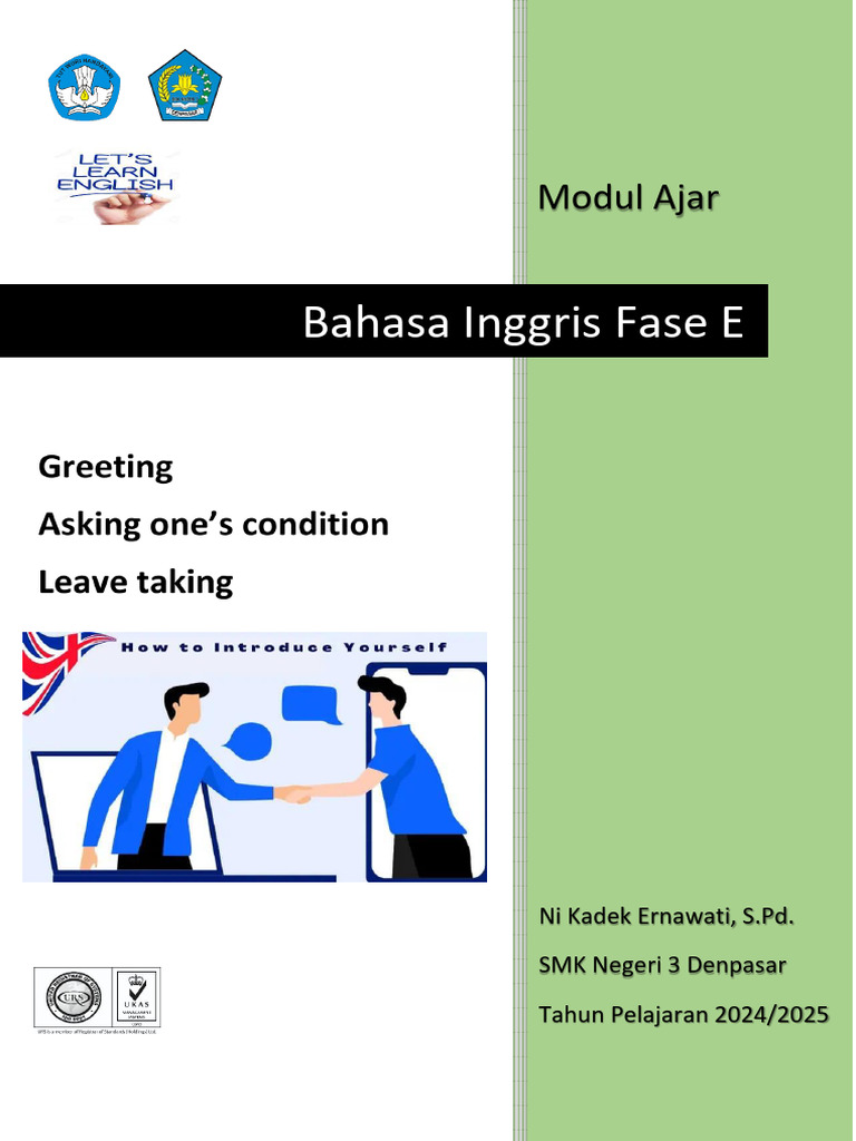 Modul Ajar Fase E Greeting | PDF