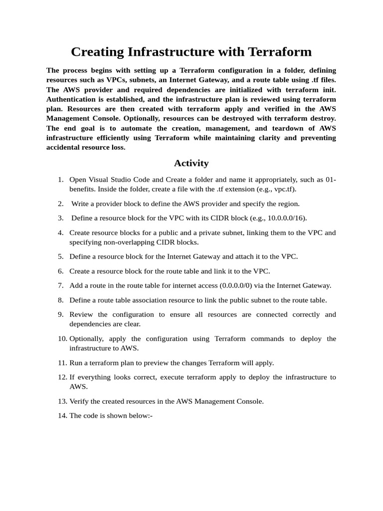 3.2. Creating Infrastructure with Terraform | PDF | Internet | Computer ...