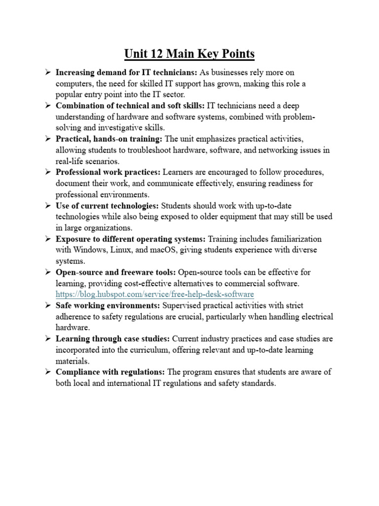Unit 12pearson Main Key Points-2 | PDF | Learning | Simulation
