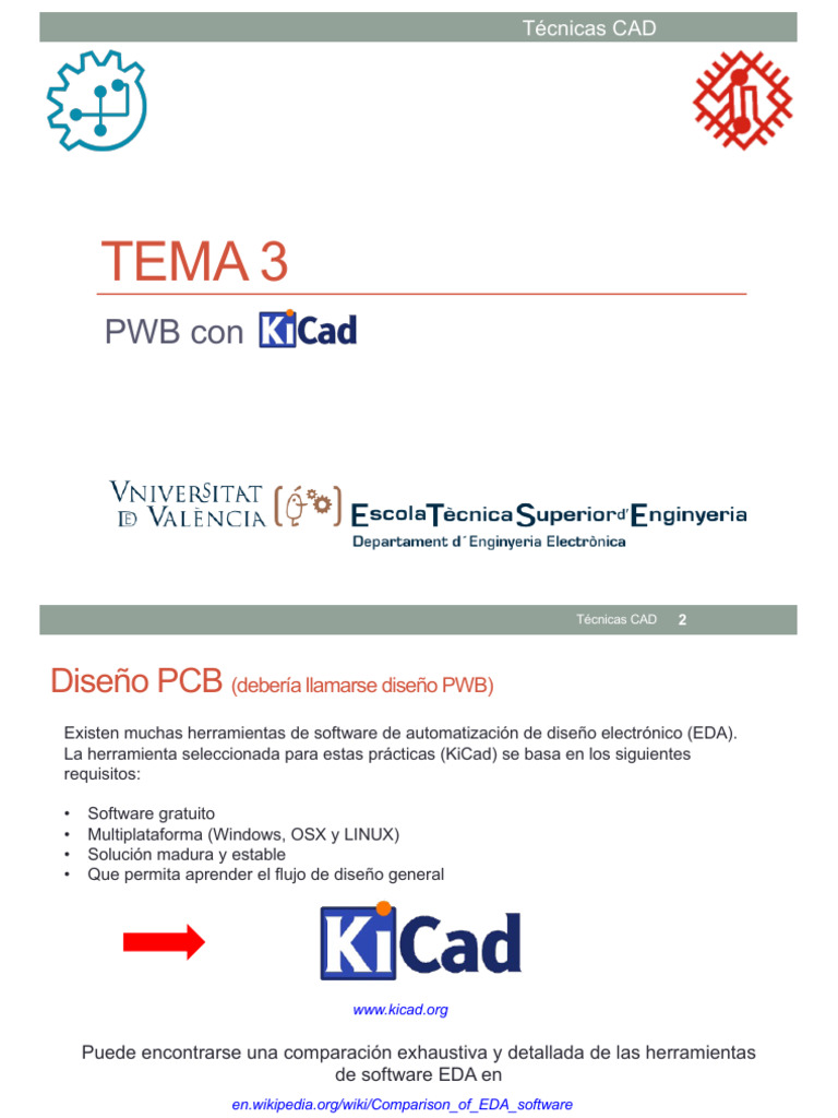 3 TCAD-PWB Design With KiCAD - ES | PDF | Informática | Software