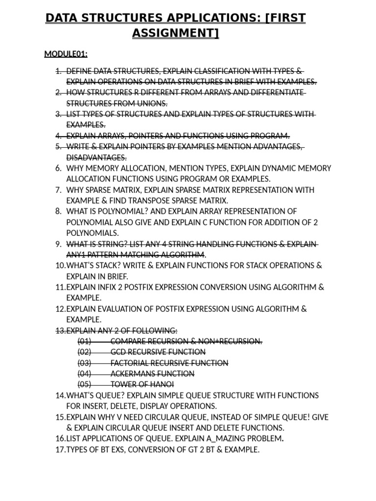 Data Structures Applications | PDF