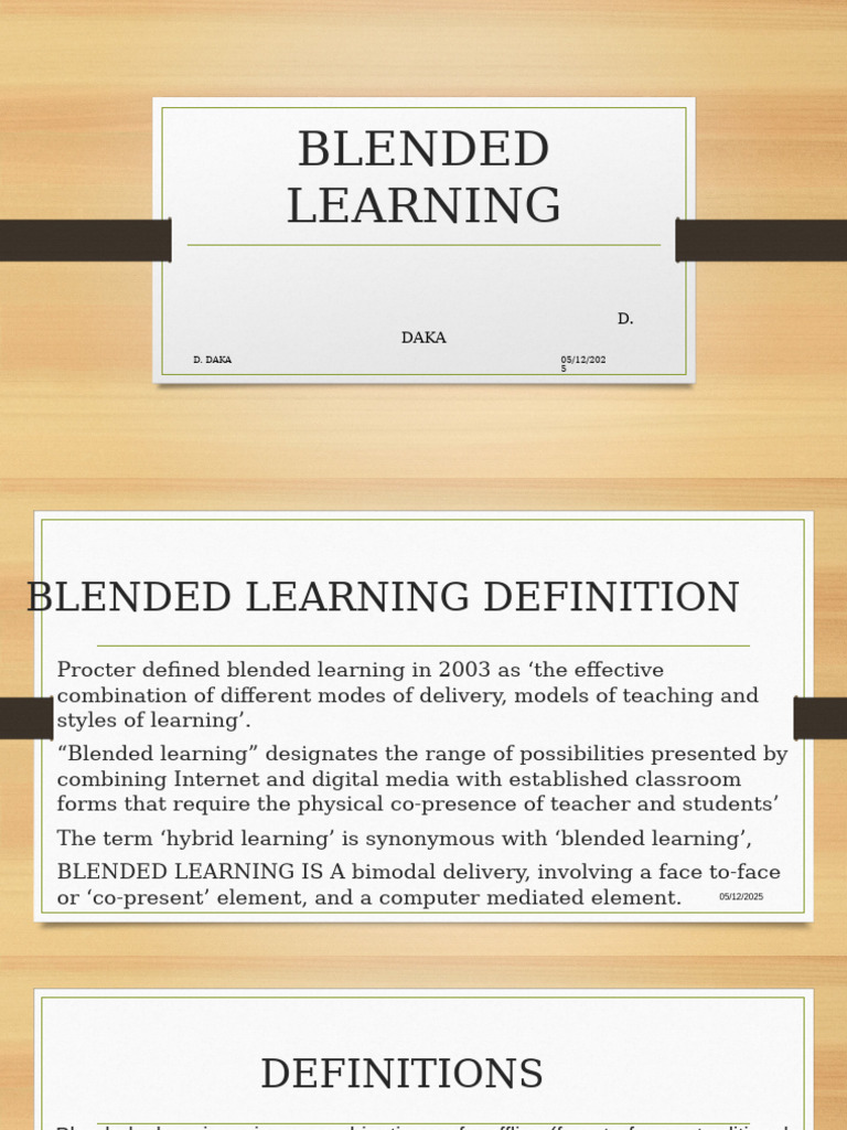 Blended Learning Power Point | PDF | Educational Technology | Communication