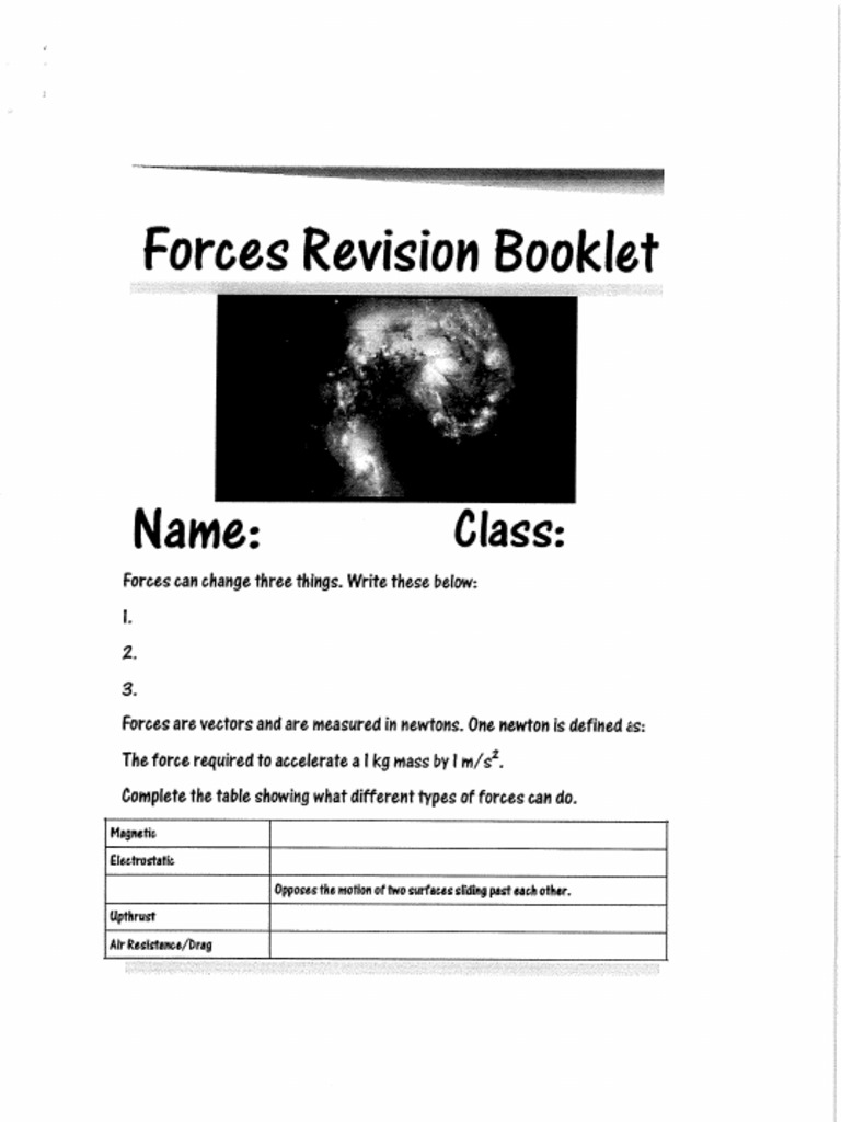 Forces_revision_booklet | PDF