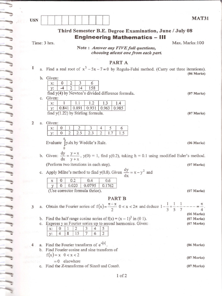 Engineering Mathematics - III PDF | PDF