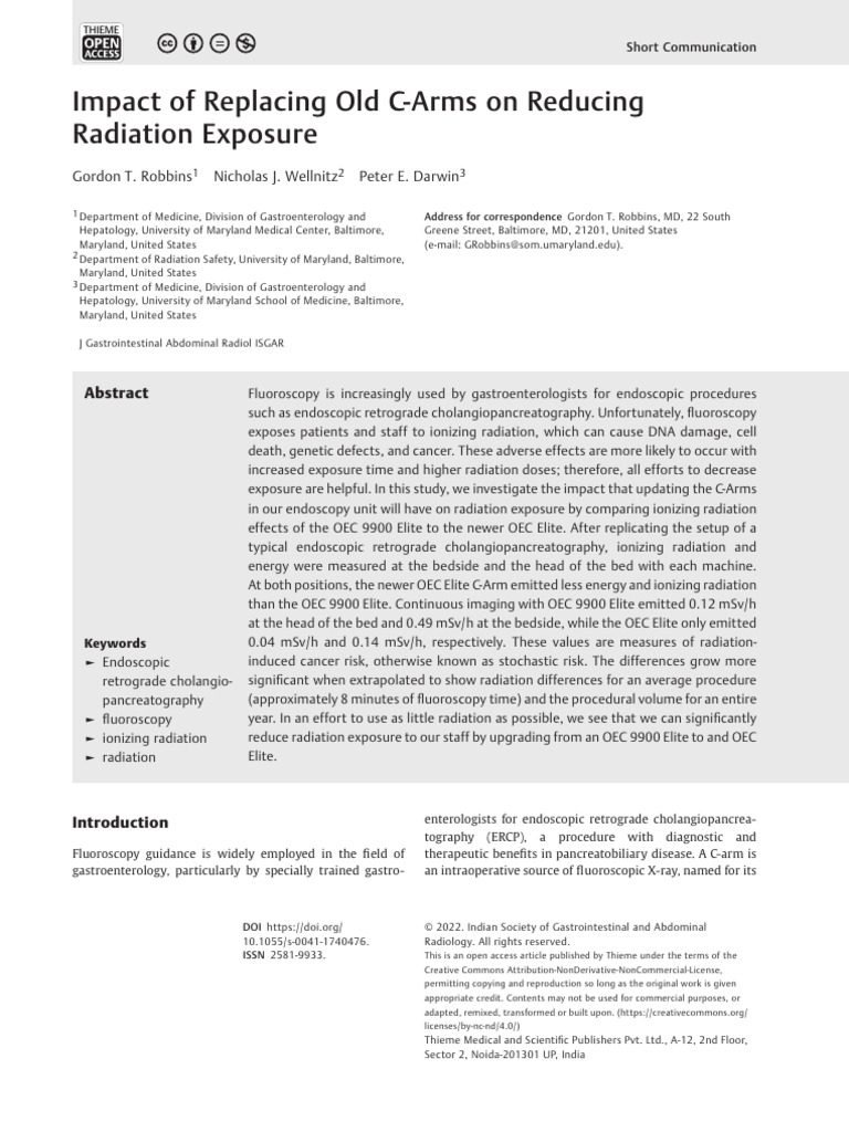 Impact - of - Replacing - Old - C-Arms - On - Reducing - Radiati | PDF ...