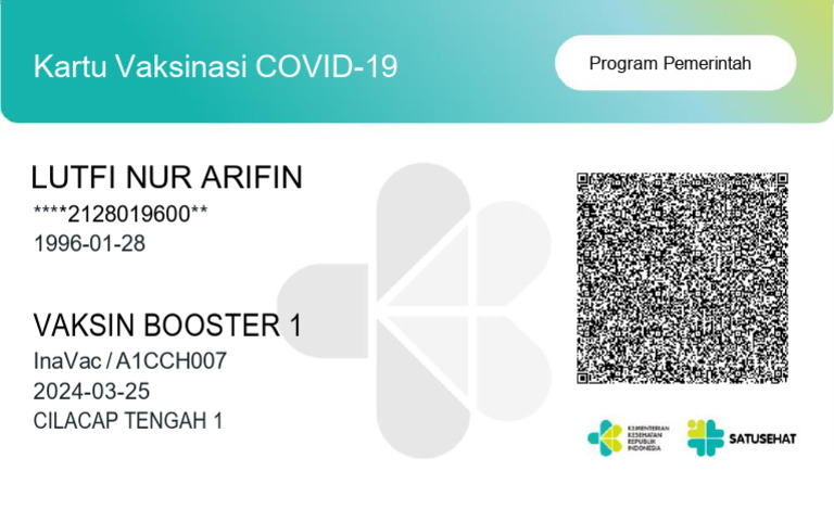 Sertifikat Vaksin Dosis 3 Lutfi | PDF