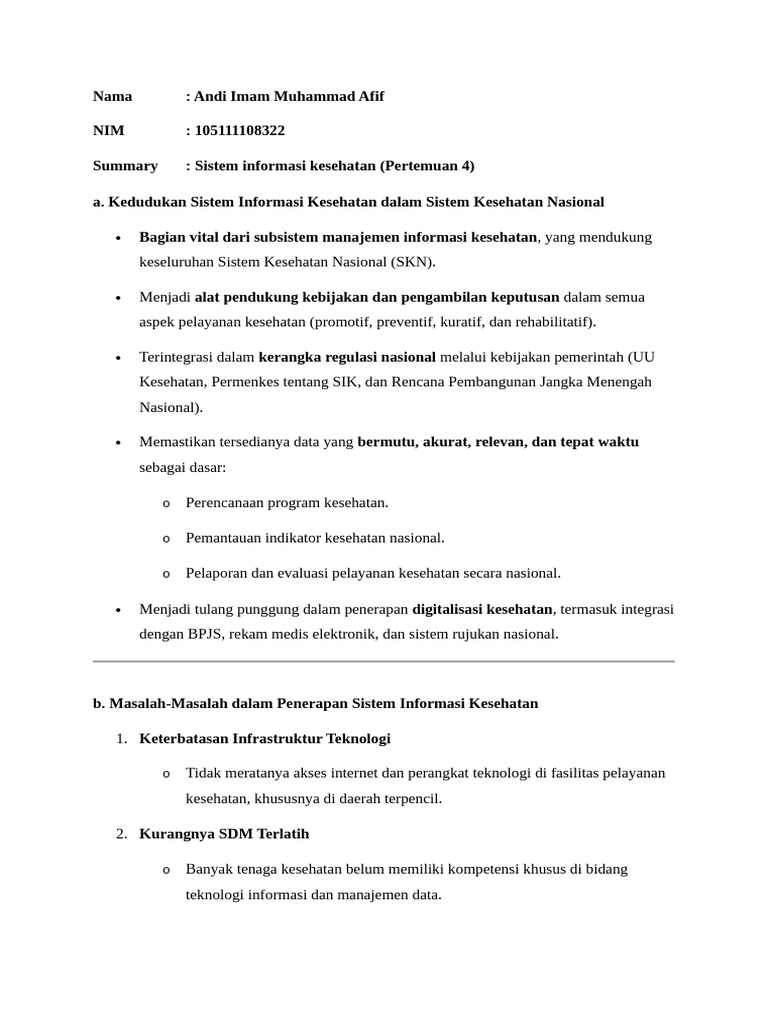 Summary 4 (Konsep Dokumentasi) Andi Imam Muhammad Afif | PDF