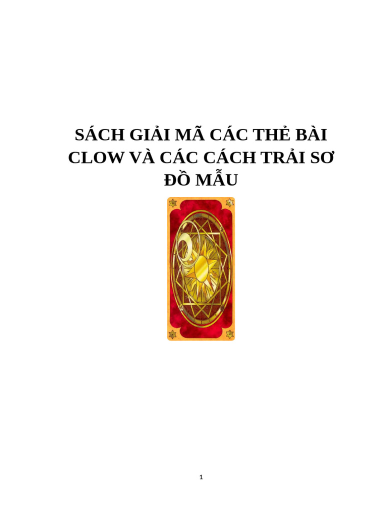 THẺ BÀI CLOW SAKURA | PDF