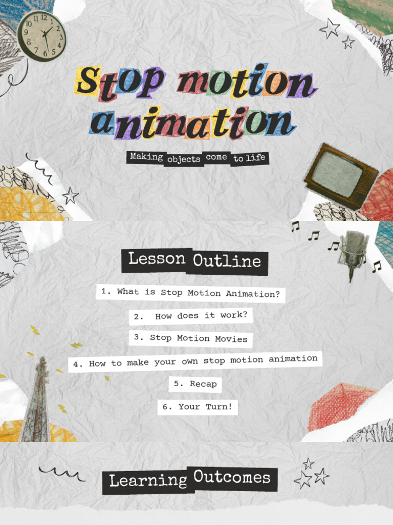 Grey Scrapbook Style Stop Motion Animation Explainer Presentation | PDF ...