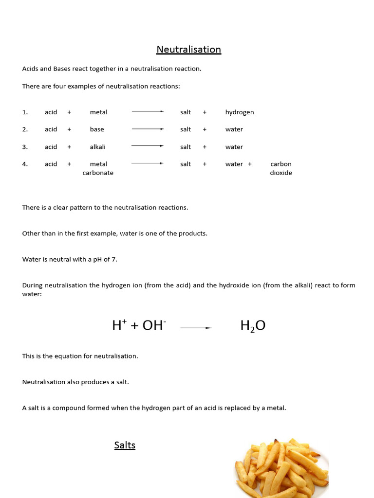 Making Salts Lesson Work | PDF | Acid | Hydroxide