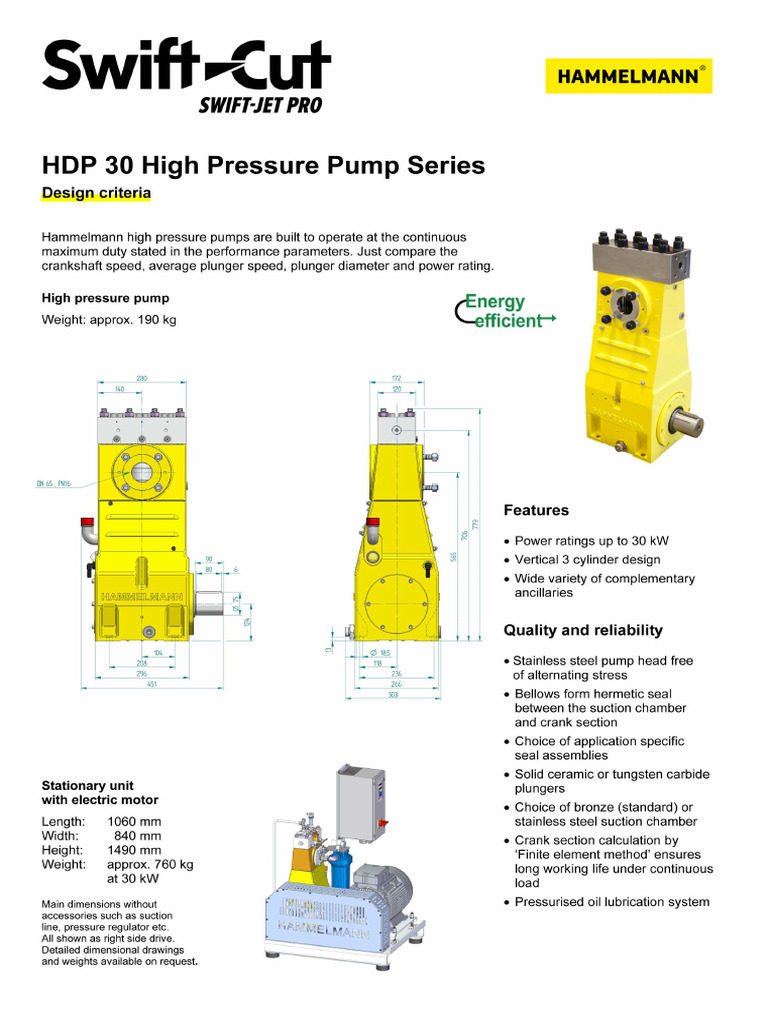 Hammelmann Pump Swift Jet Pro | PDF