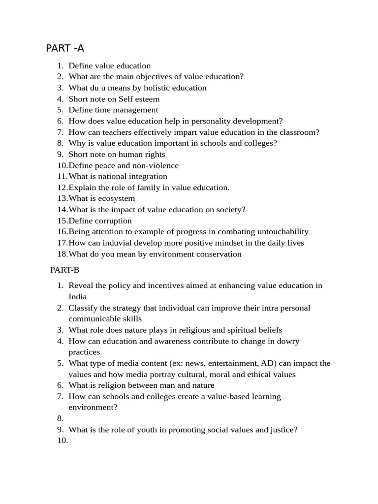 Importance of Value Education in Society | PDF | Social Psychology