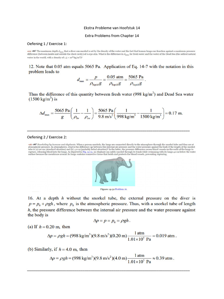 Chapter 14 Extra Problems Plus MEMOS | PDF