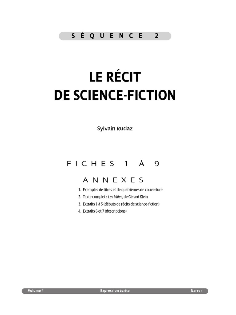 Rédaction de récits de science-fiction | PDF