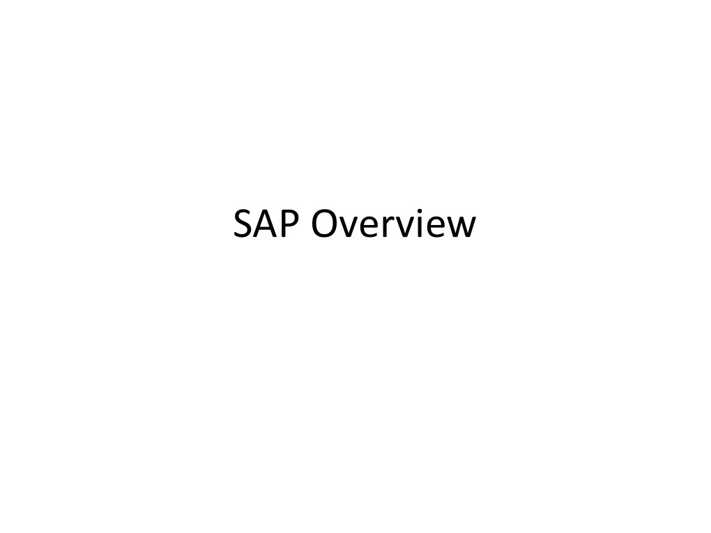 SAP Overview1 | PDF | Application Software | Sap Se