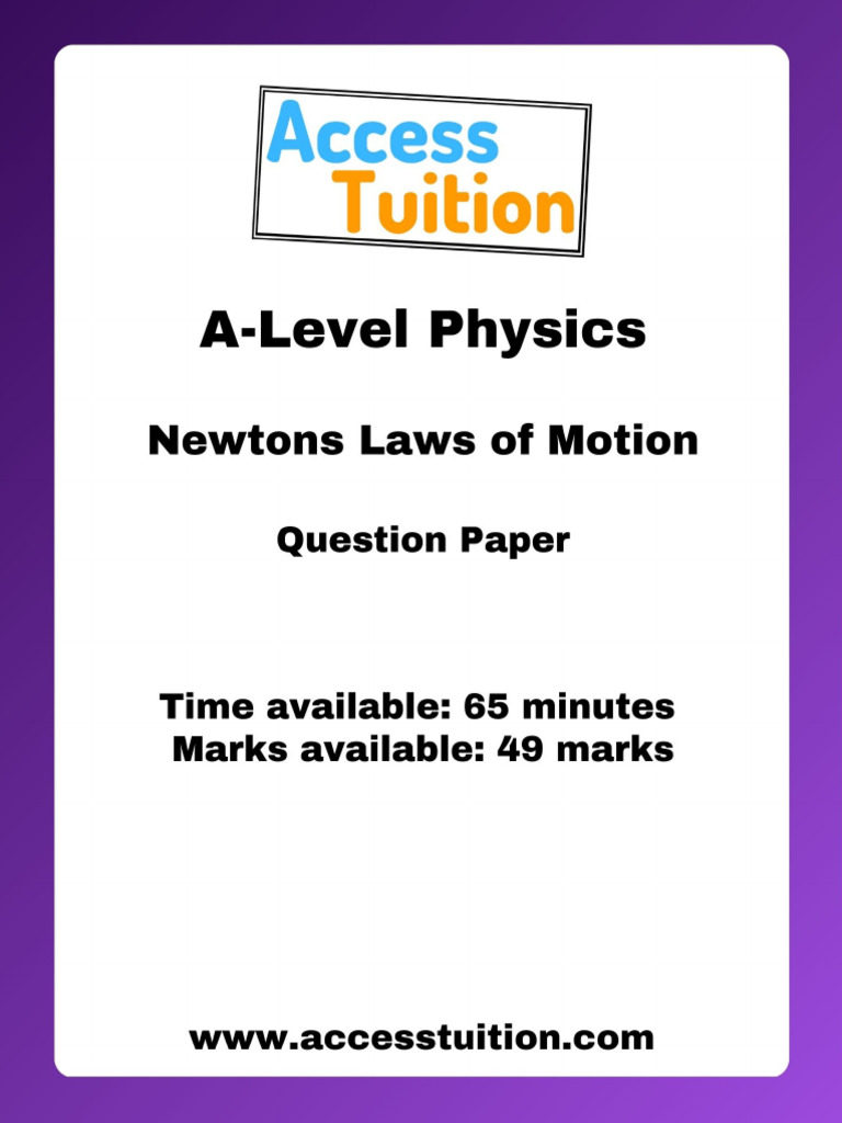 Newtons Laws of Motion QP | PDF | Force | Acceleration
