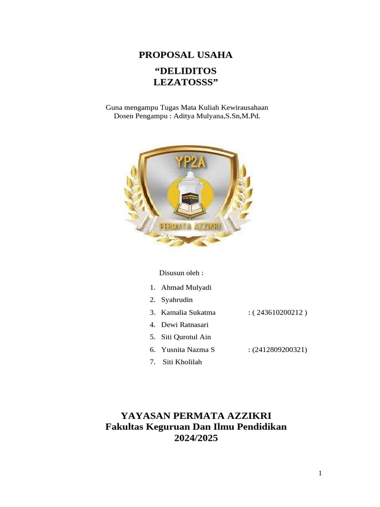 Proposal Usaha Fix | PDF