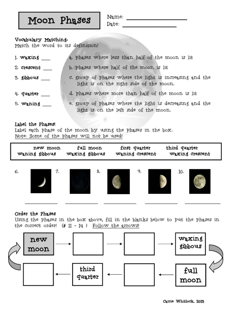 Physics Moon Phases | PDF