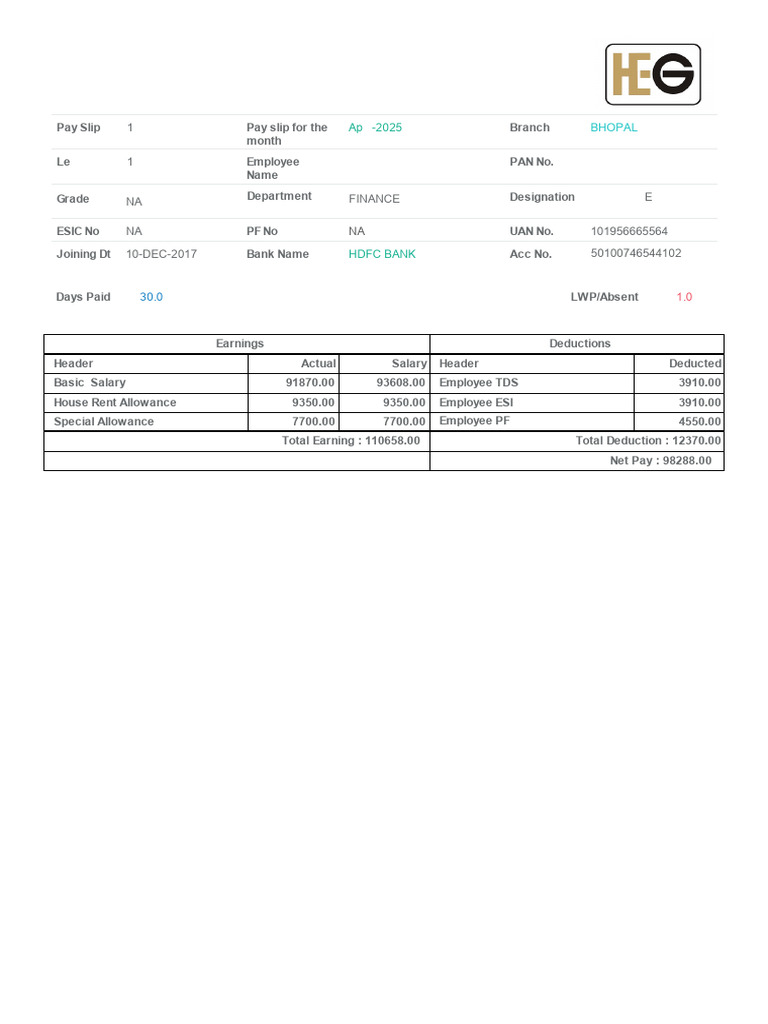 Pay_Slip_April_2025 11 | PDF