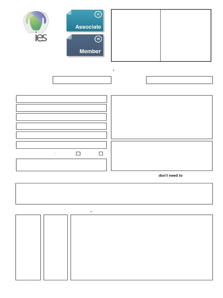 IES Membership Application Form | PDF | Disability | Equal Opportunity