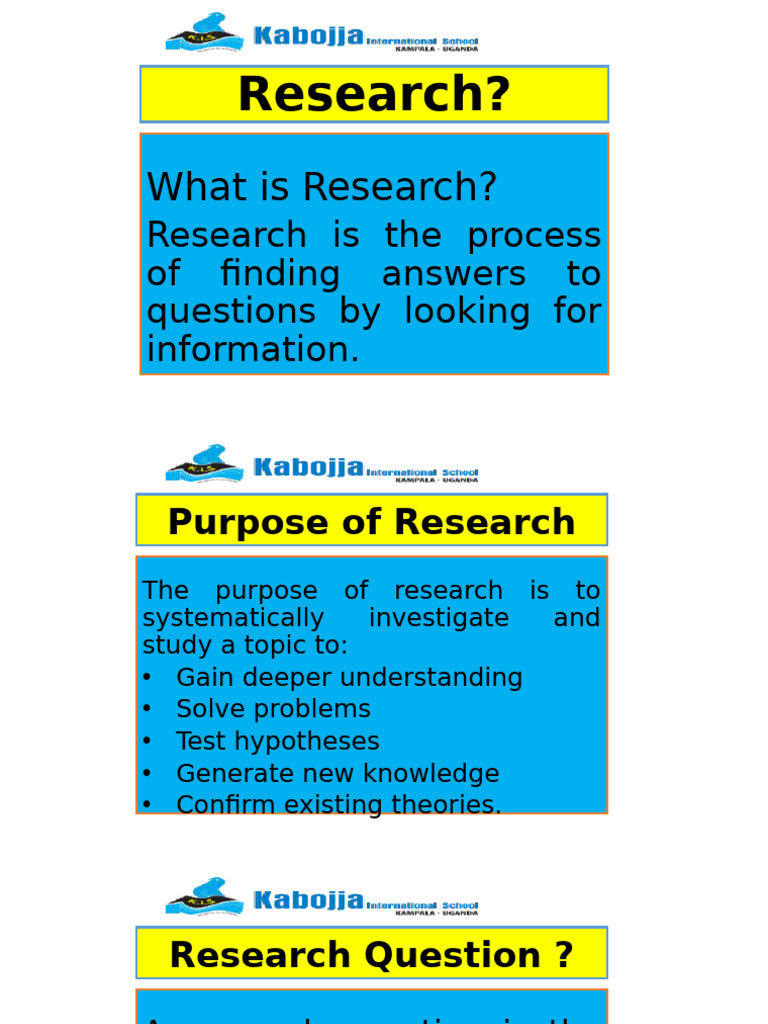 Research Skills-Lesson 1-Introduction to Research Questions | PDF | Critical Thinking | Learning