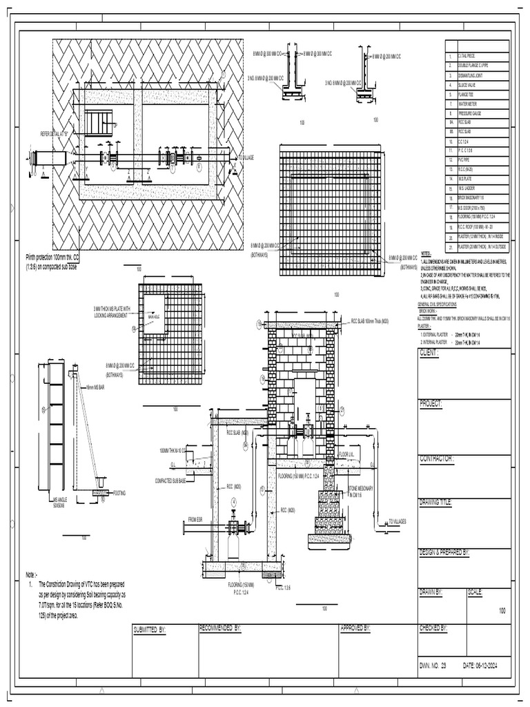 Village Transfer Chamber Construction | PDF | Pipe (Fluid Conveyance ...