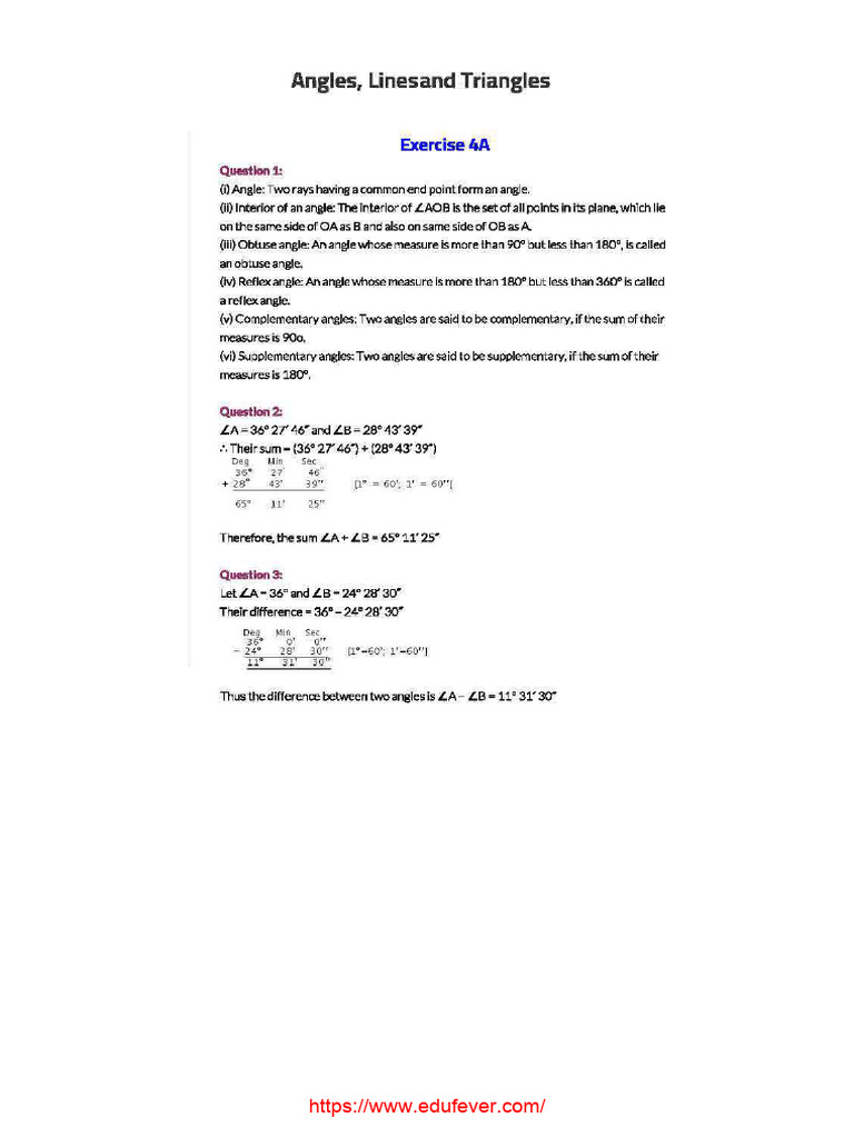 Chapter 4 Lines and Triangles | PDF