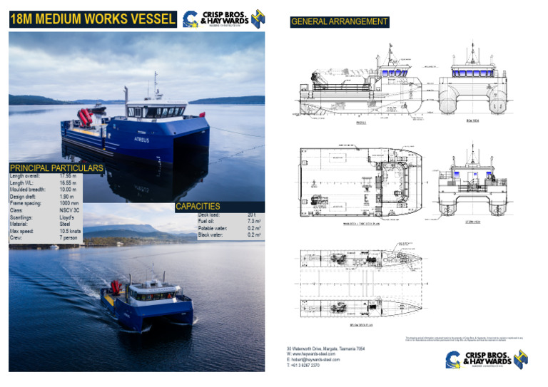 18m Medium Works Catamaran Specs | PDF | Heavy Industry | Naval ...