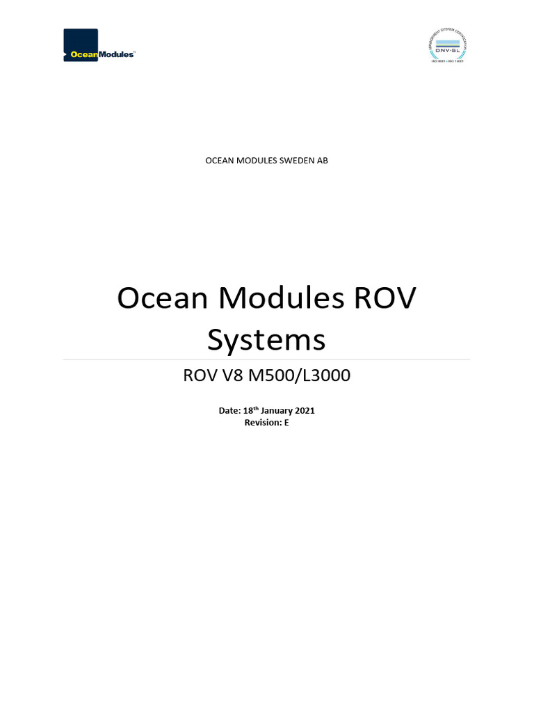M210118e Oceanmodules Rovsystems | PDF | Sonar