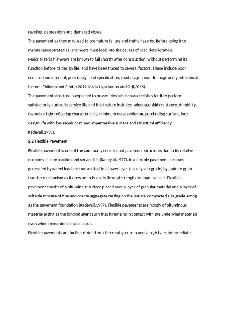 Causes of Raveling in Nigerian Highways | PDF