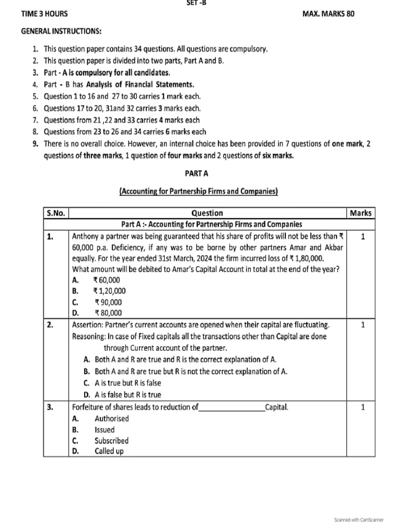 12 Comm Accounts Test | PDF