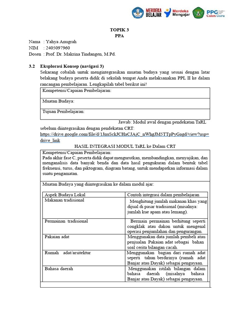 3.2 Eksplorasi Konsep (Navigasi 3) - Ppa 2 - Topik 3 - Yahya Anugrah | PDF