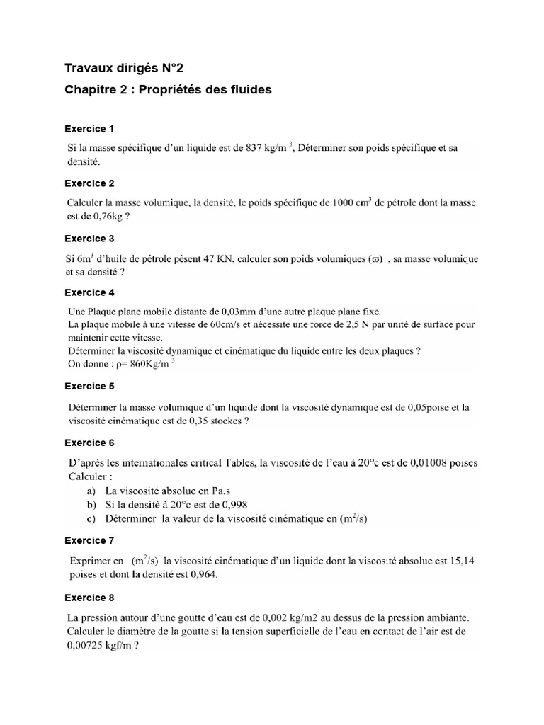 TD_Mécanique des fluides | PDF
