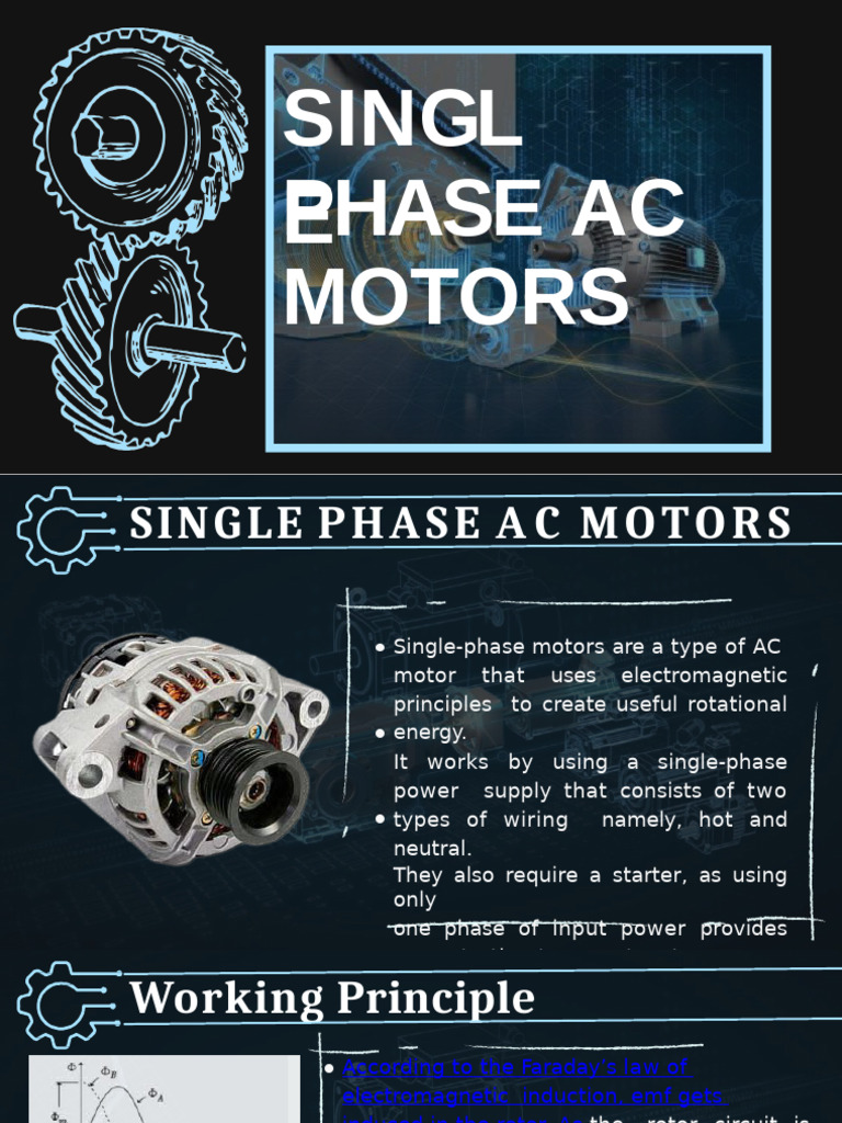 Single-Phase AC Motors Overview | PDF | Electric Motor | Capacitor