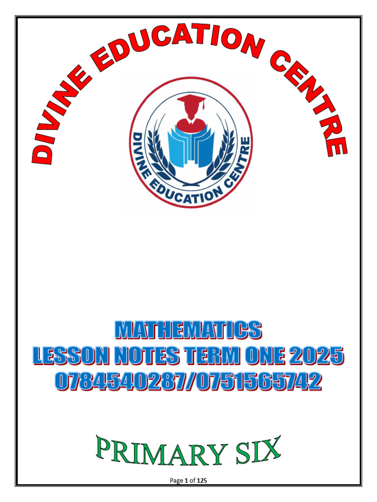 P.6 MTC Lesson Notes Term 1 2025 (Detailed) | PDF | Significant Figures ...