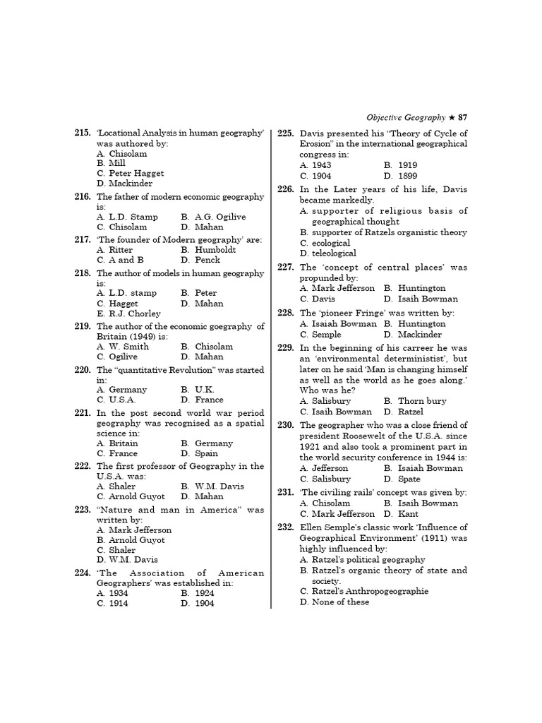 Key Figures in Human Geography | PDF | Geography | Liberal Arts Education