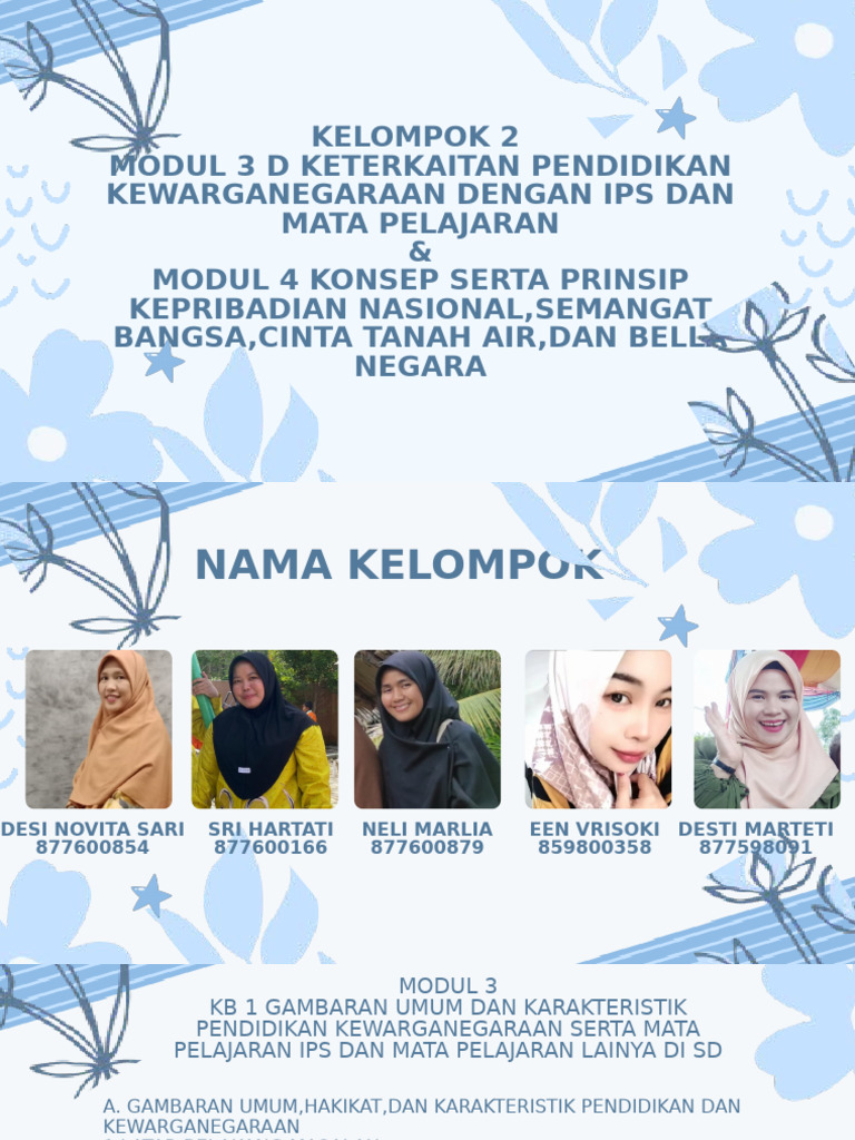 Tugas Presentasi KELOMPOK 2 MODUL 3 D KETERKAITAN PENDIDIKAN KEWARGANEGARAAN DENGAN IPS DAN MATA ...