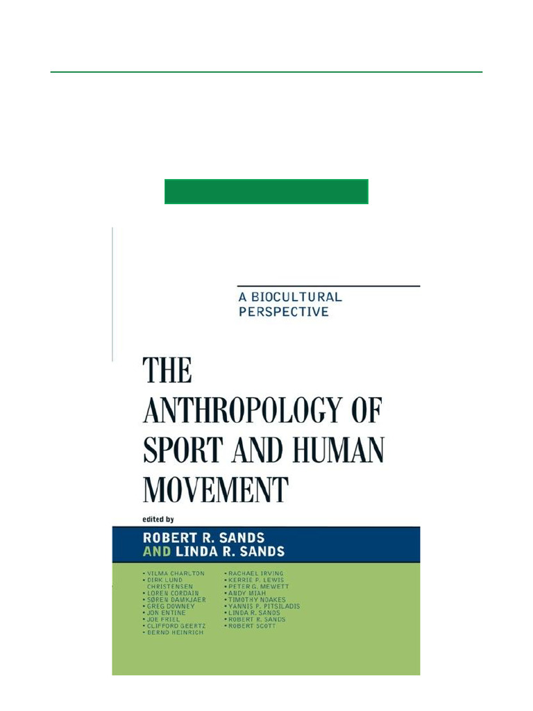 Exclusive Own The Anthropology of Sport and Human Movement Premium ...
