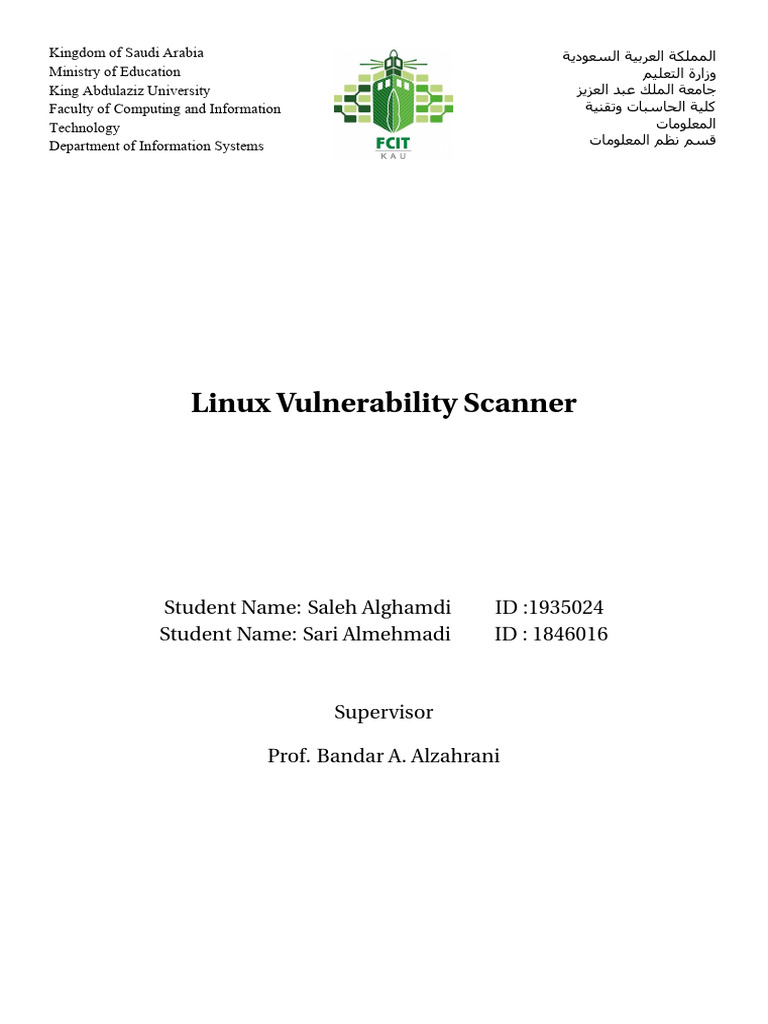 Linux Vulnerability Scanner Report | PDF | Security | Computer Security