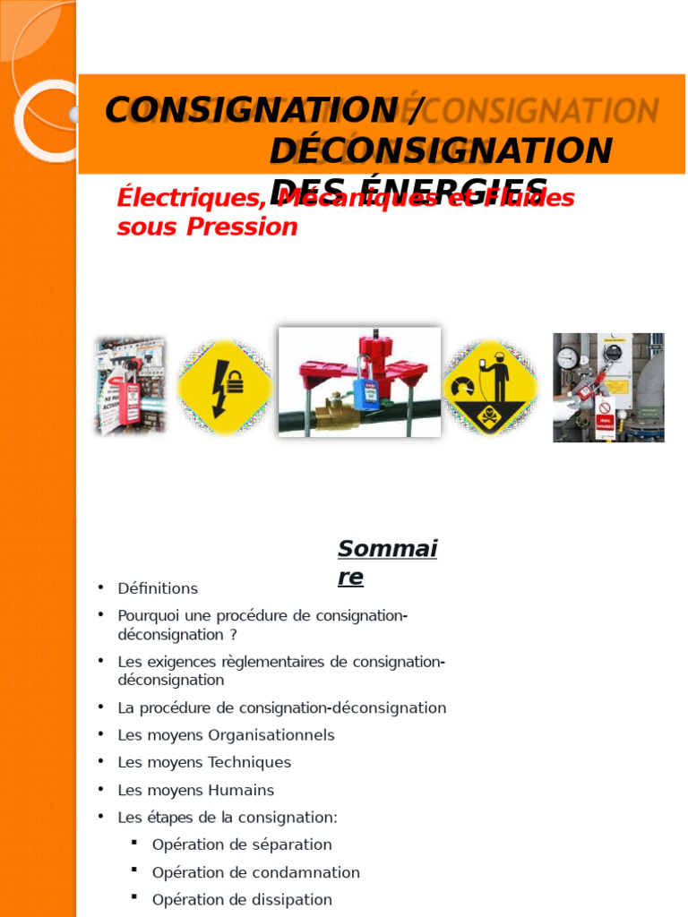 Consignation Des Energies | PDF | Sécurité | Soupape